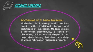 Modernism in F. Scott Fitzgerald's The Great Gatsby | PPTX