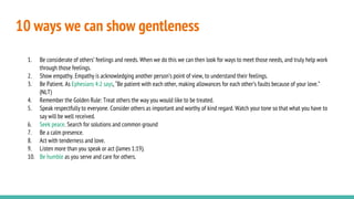 Fruits of the Hoy Spirit: Gentleness | PPTX