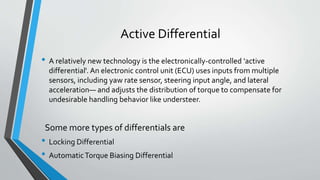 Differential in Automobiles | PPTX