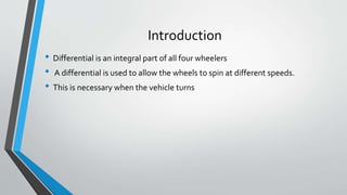 Differential in Automobiles | PPTX