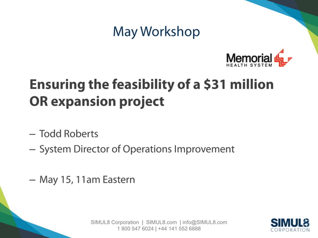 Emergency Department Throughput: Using DES as an effective tool for decision making with SIMUL8 ...
