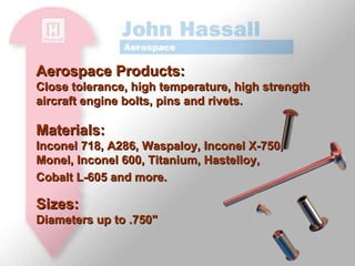 JH Presentation | PPT | Manufacturing Industry | Industries