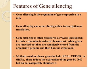 Gene silencing techniques for crop improvement | PPTX