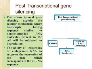Gene silencing techniques for crop improvement | PPTX