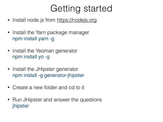 Using Jhipster For Generating Angular Spring Boot Apps