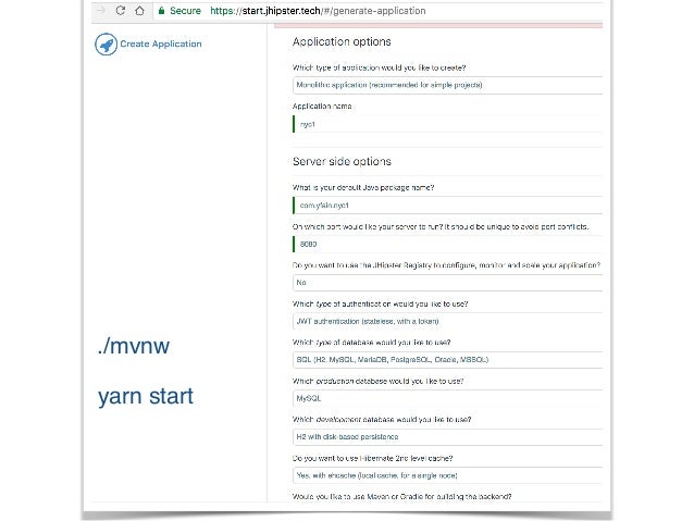Using Jhipster For Generating Angular Spring Boot Apps