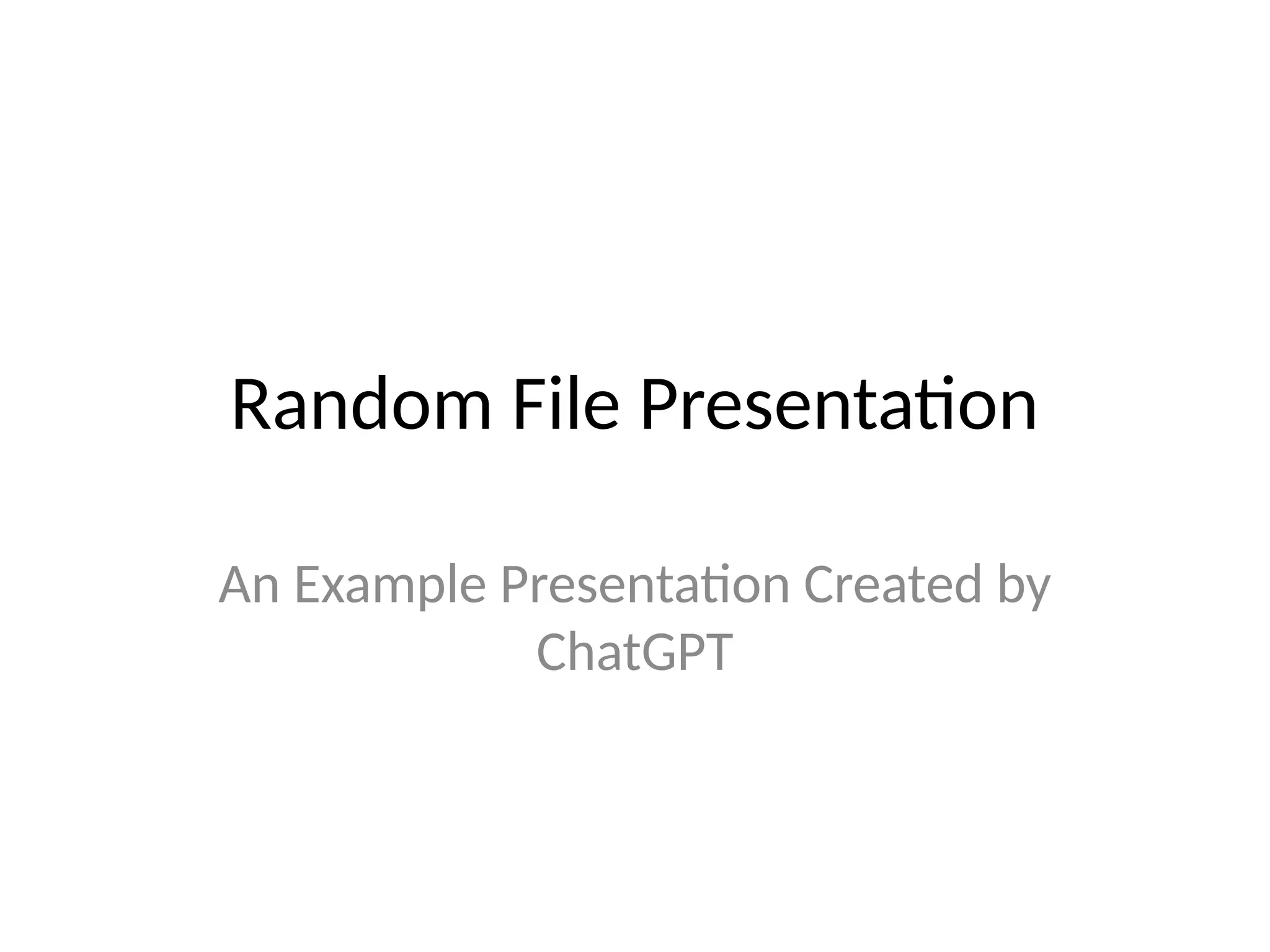 Random Presentation By Fuhran Khalil uio | PPTX
