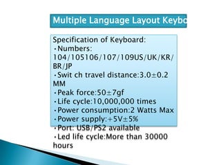 latest keyboard technology | PPTX | Computer Peripherals | Computing