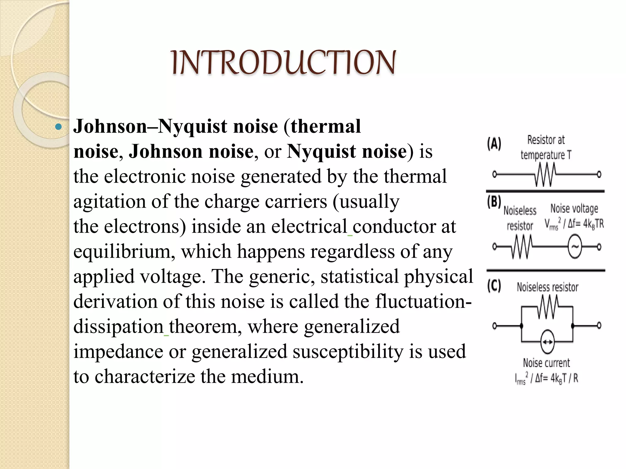 Jhonson nyquist noise | PPTX