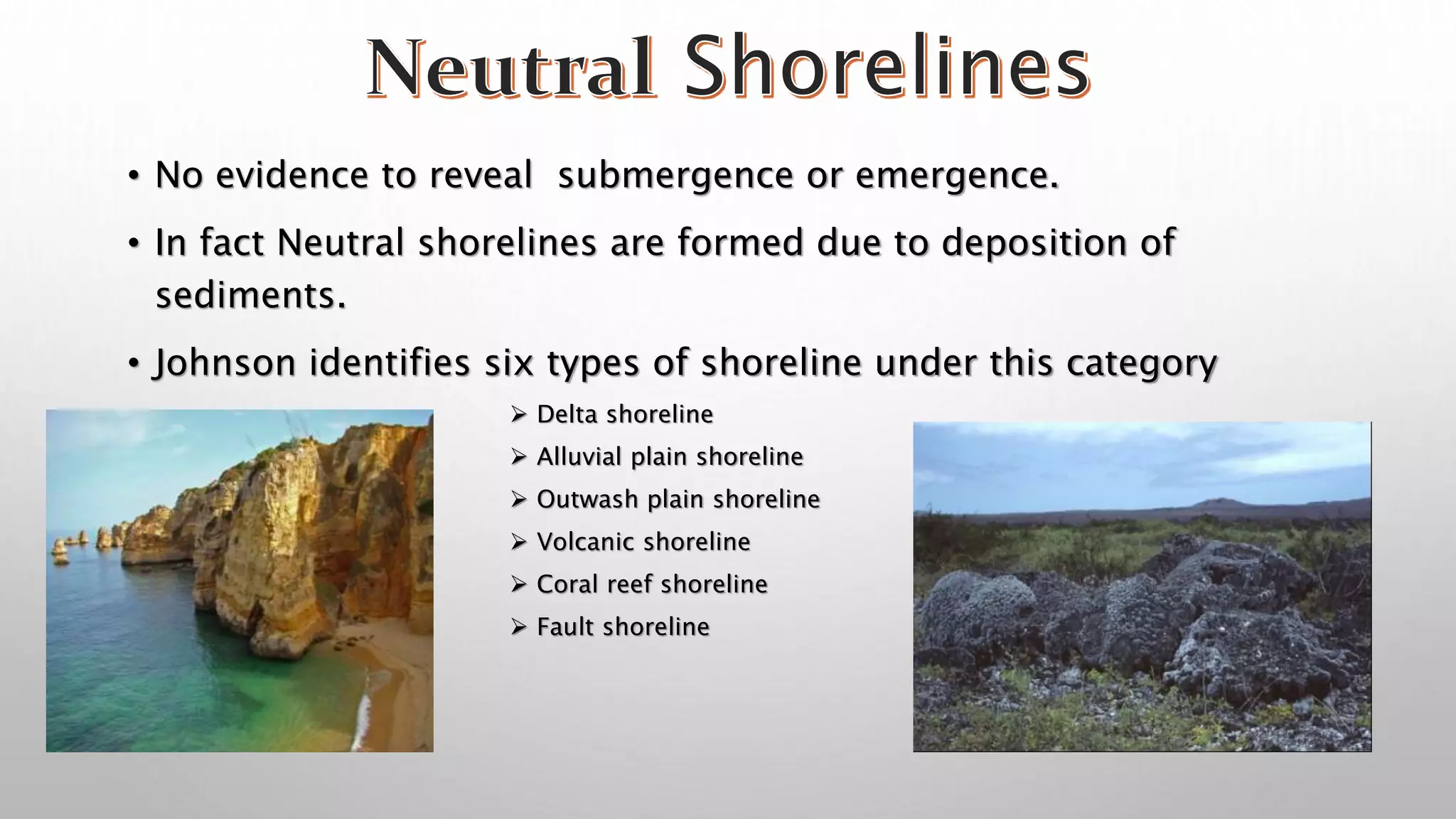 Jhonson classification of shorlines | PPTX