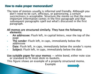 effective email,memorandum and messages | PPTX