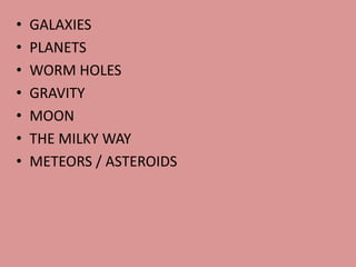 Outer space and planets ESL | PPTX