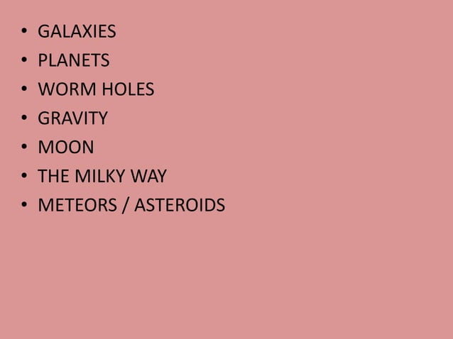 Outer space and planets ESL | PPTX | Space and Astronomy | Science