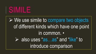 Simile, Metaphor, Personification - Definition and Examples | PPTX