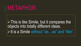 Simile, Metaphor, Personification - Definition and Examples | PPTX