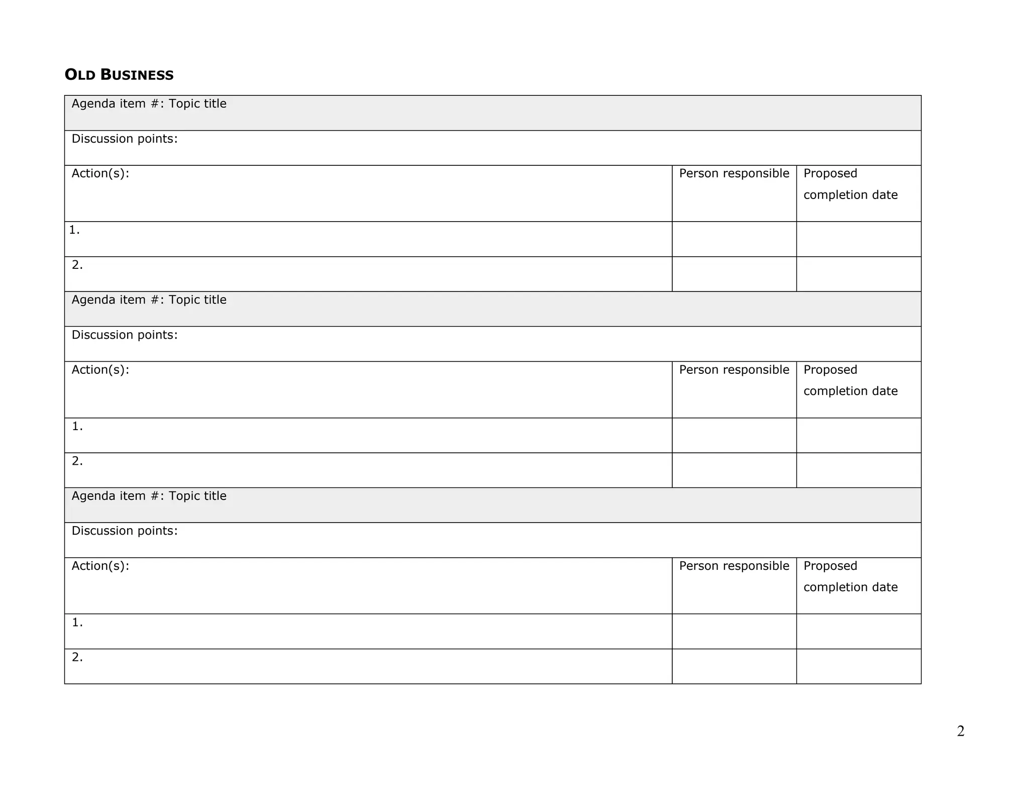 JHSC-Minutes-Template- for fire and safety committee meetings | PPT
