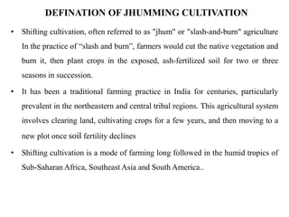 JHUMMING CULTIVATION(SHIFTING CULTIVATION) MANIKANT PATEL MUZAFFARPUR.pptx