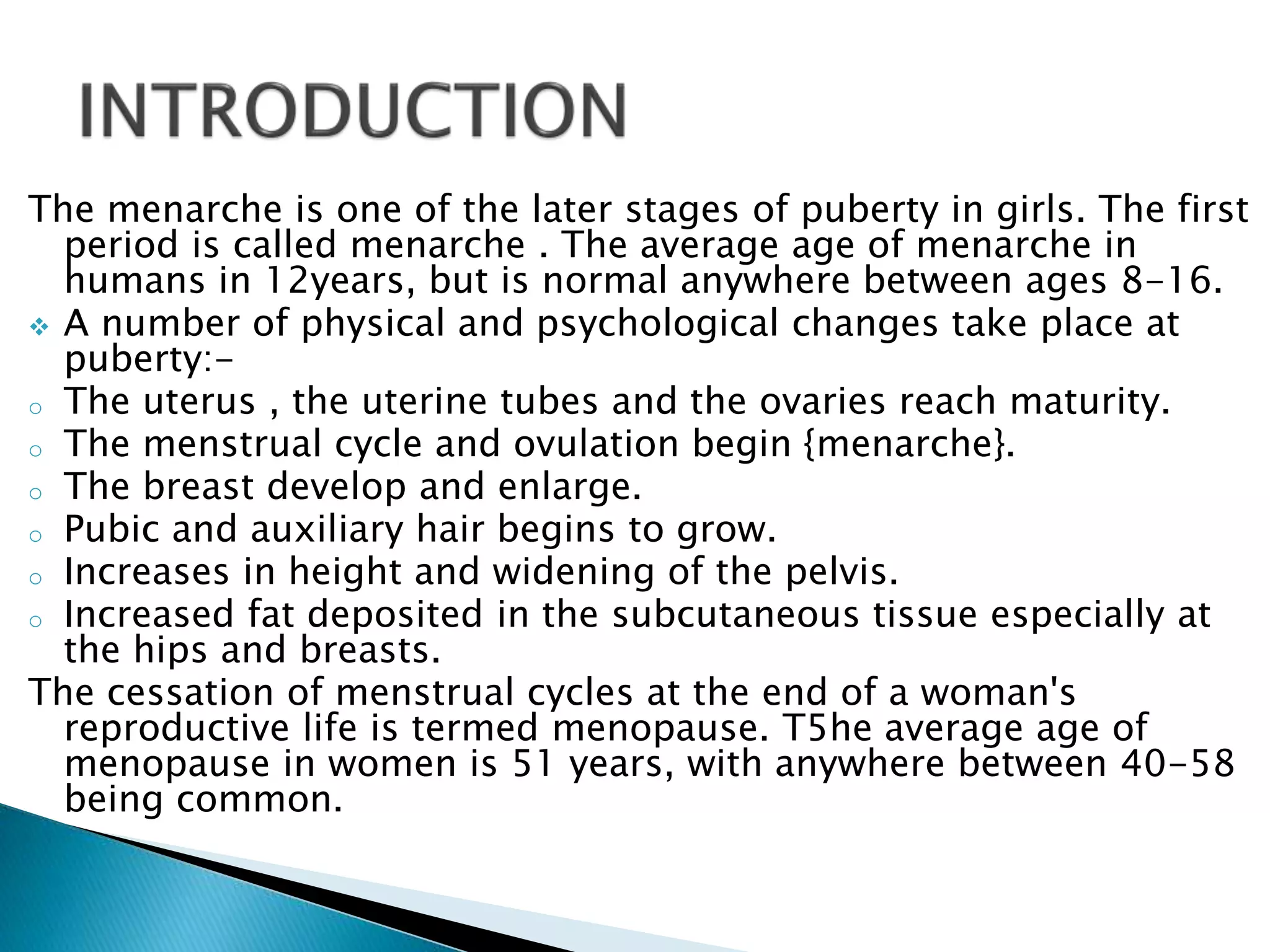 $$ MENSTRUAL CYCLE $$ | PPTX