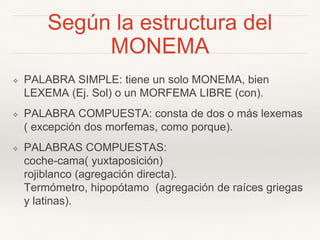 La formación de palabras | PPTX