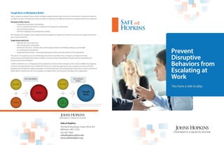 Prevent Disruptive Behaviors from Escalating at Work (brochure for ...