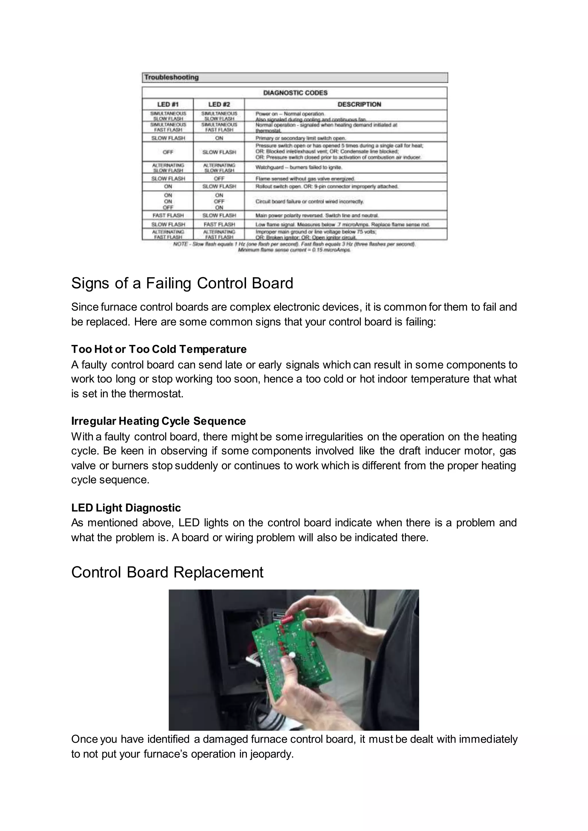 All You Need To Know About Furnace Control Boards | DOCX