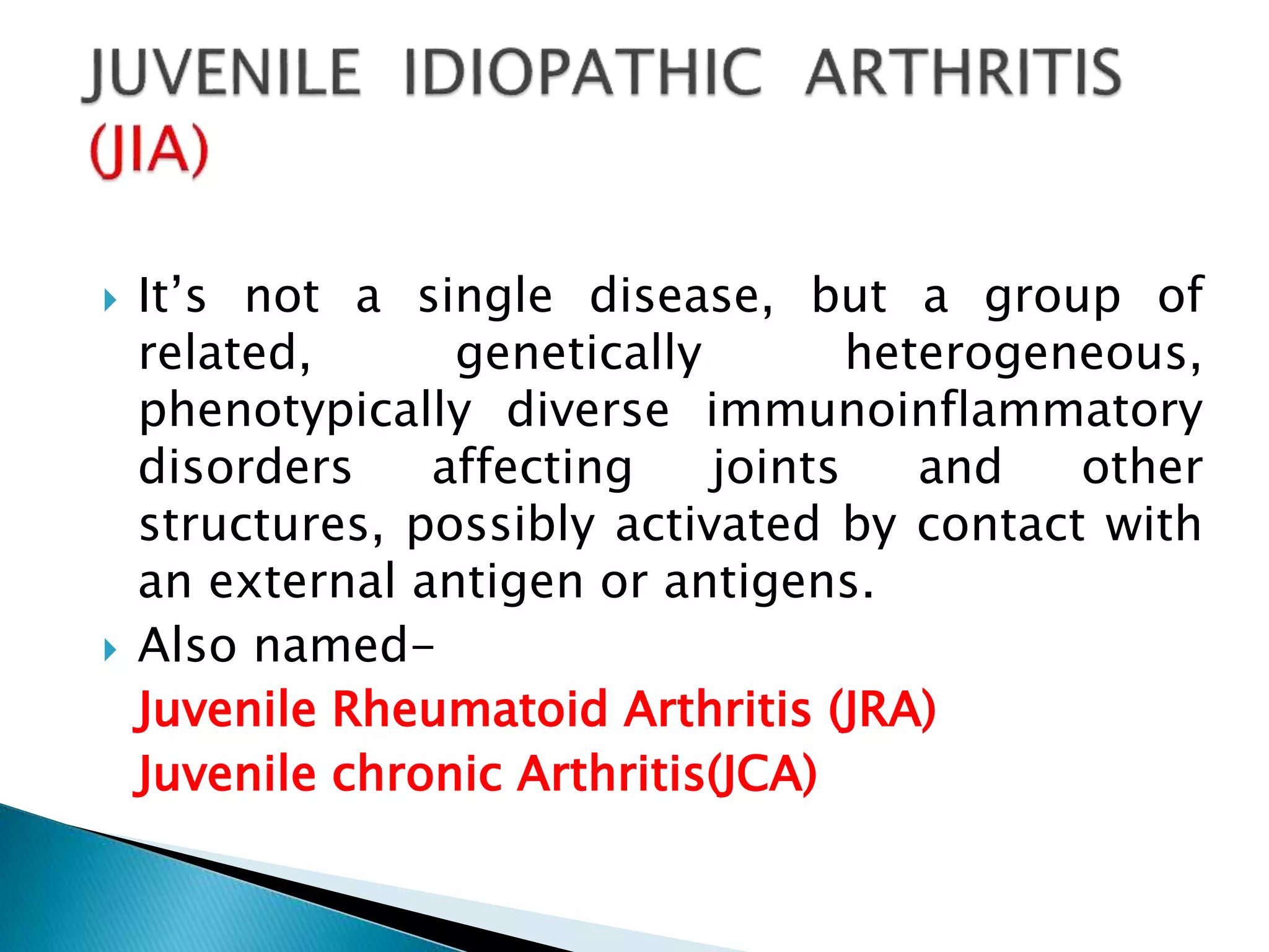 Juvenile Idiopathic Arthritis | PPTX