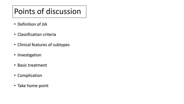 JIA1.ppt a basic approach to know about JIA | PPT
