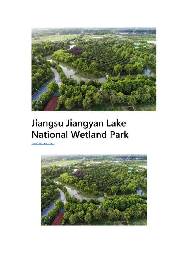 Jiangsu jiangyan lake national wetland park | PDF