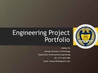 Engineering Project Portfolio | PPT