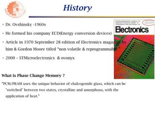 Phase Change memory | PPTX