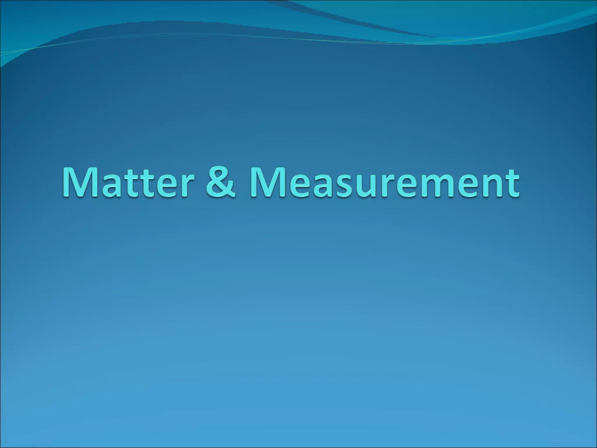 Chemistry- JIB Topic 1 Matter and Measurement | PPT