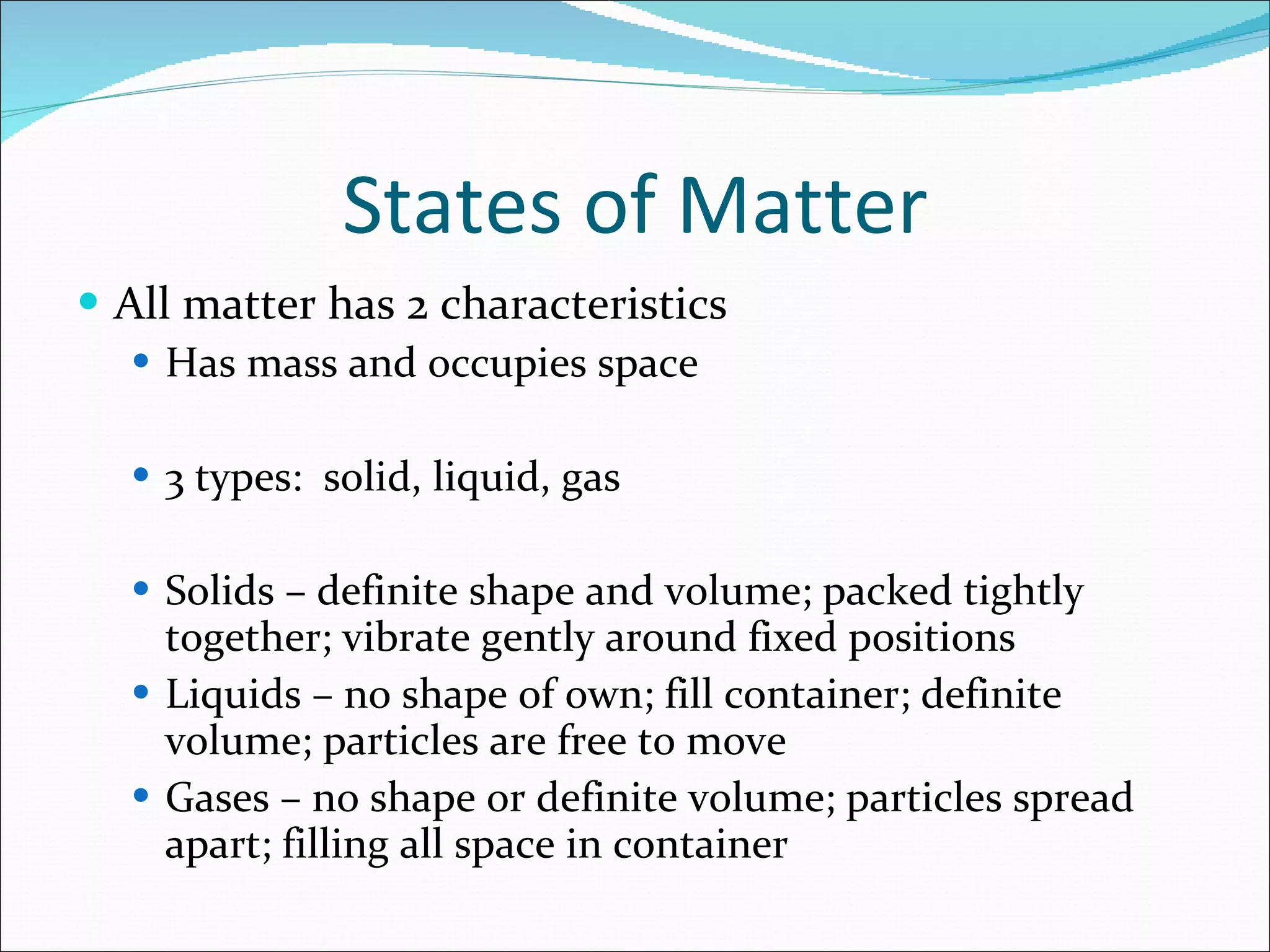 Chemistry- JIB Topic 1 Matter and Measurement | PPT