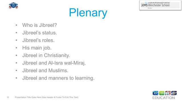 Jibreel the holy spirit yr 8 by muhammad javed iqbal | PPT