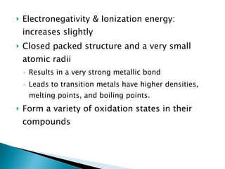 Chemistry- JIB T10 Transition Metals | PPT