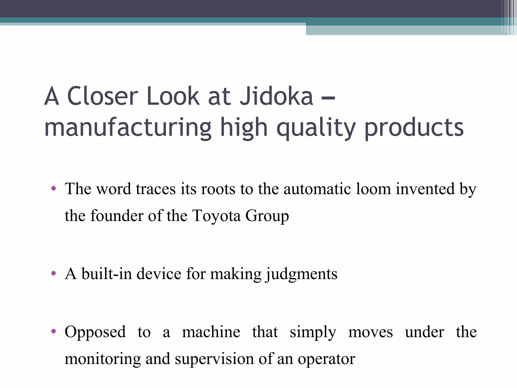 Jidoka lean manufacturing | PPT