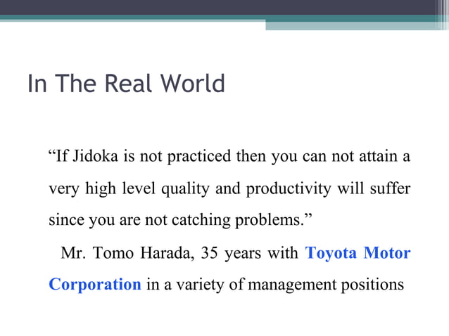 Jidoka lean manufacturing | PPT