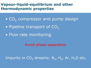 Phase equilibrium studies of impure CO2 systems to underpin ...