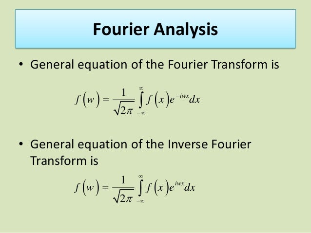 Fourier Analysis Equation