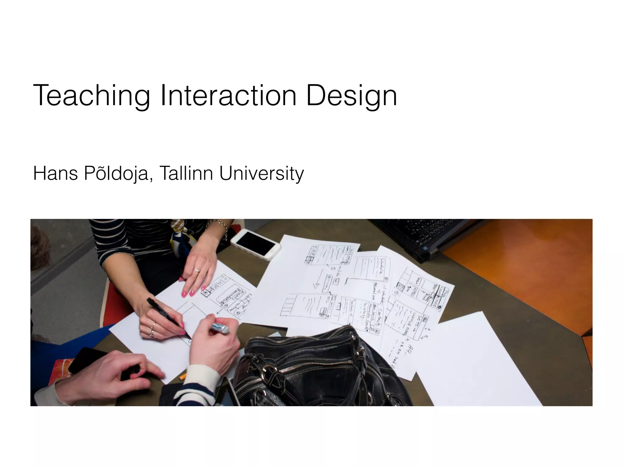 Teaching Interaction Design | PPT