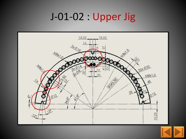 Analysis Working Drawing: Jig สันตะแกรงโค้งบน-ล่าง | PPTX