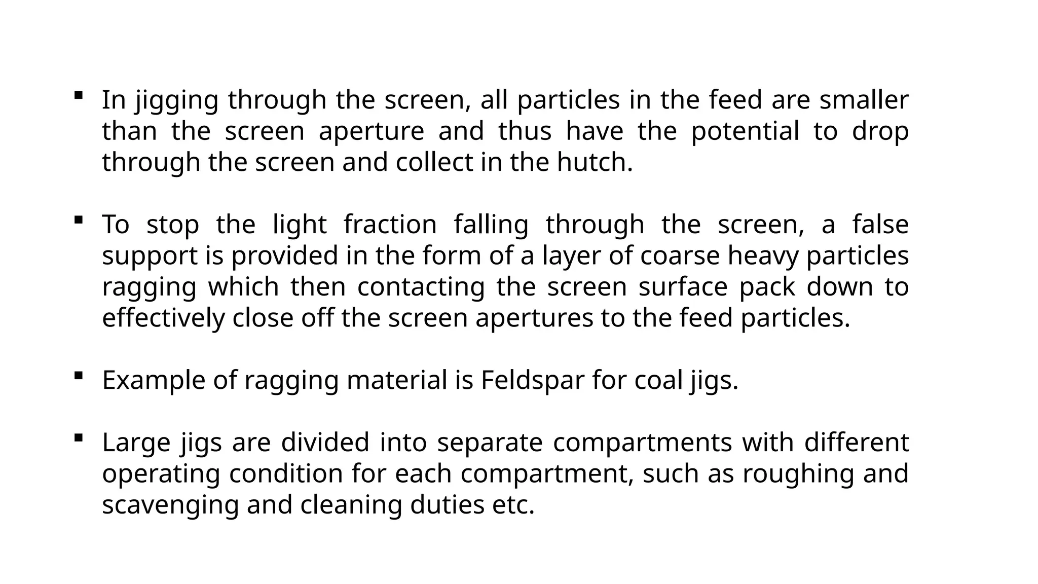 jigging, Mineral Processing, iron and steel making.pptx