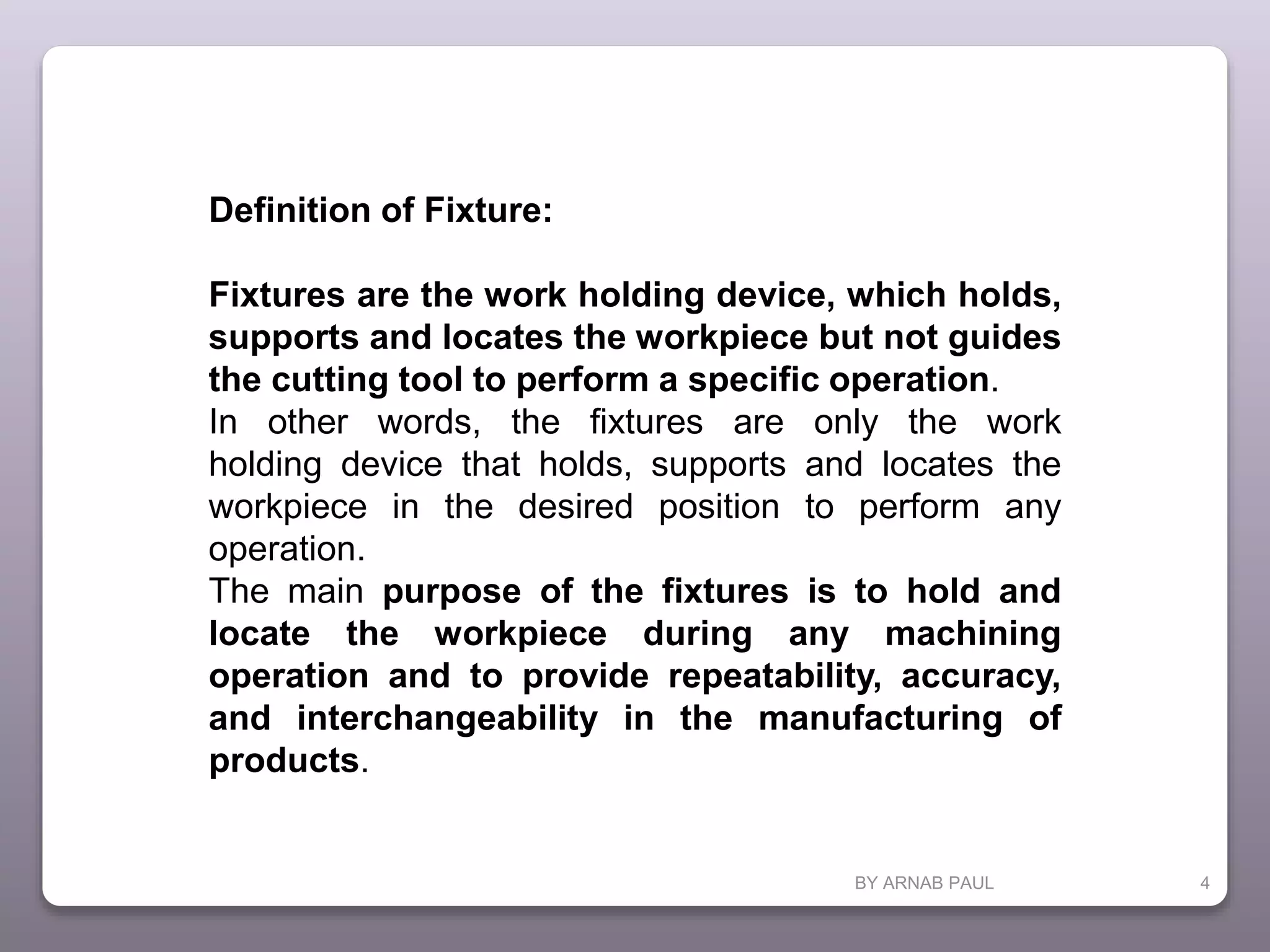 Jigs & Fixtures | PPTX
