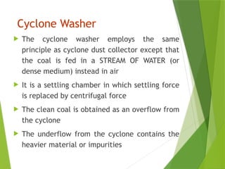 Jigging operations for washing the surface impurities | PPTX