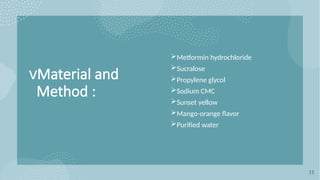 Oral jelly of Metformin hydrochloride formulation development using ...