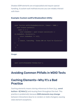 Building a Robust WebDriverIO Test Automation Framework | PDF