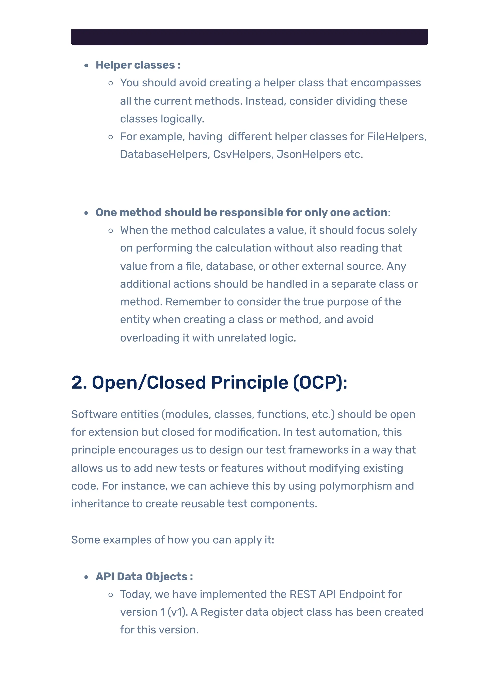 Examples of SOLID Principles in Test Automation | PDF