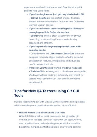 Git GUI Tools - Simplifying Version Control for Test Engineers | PDF