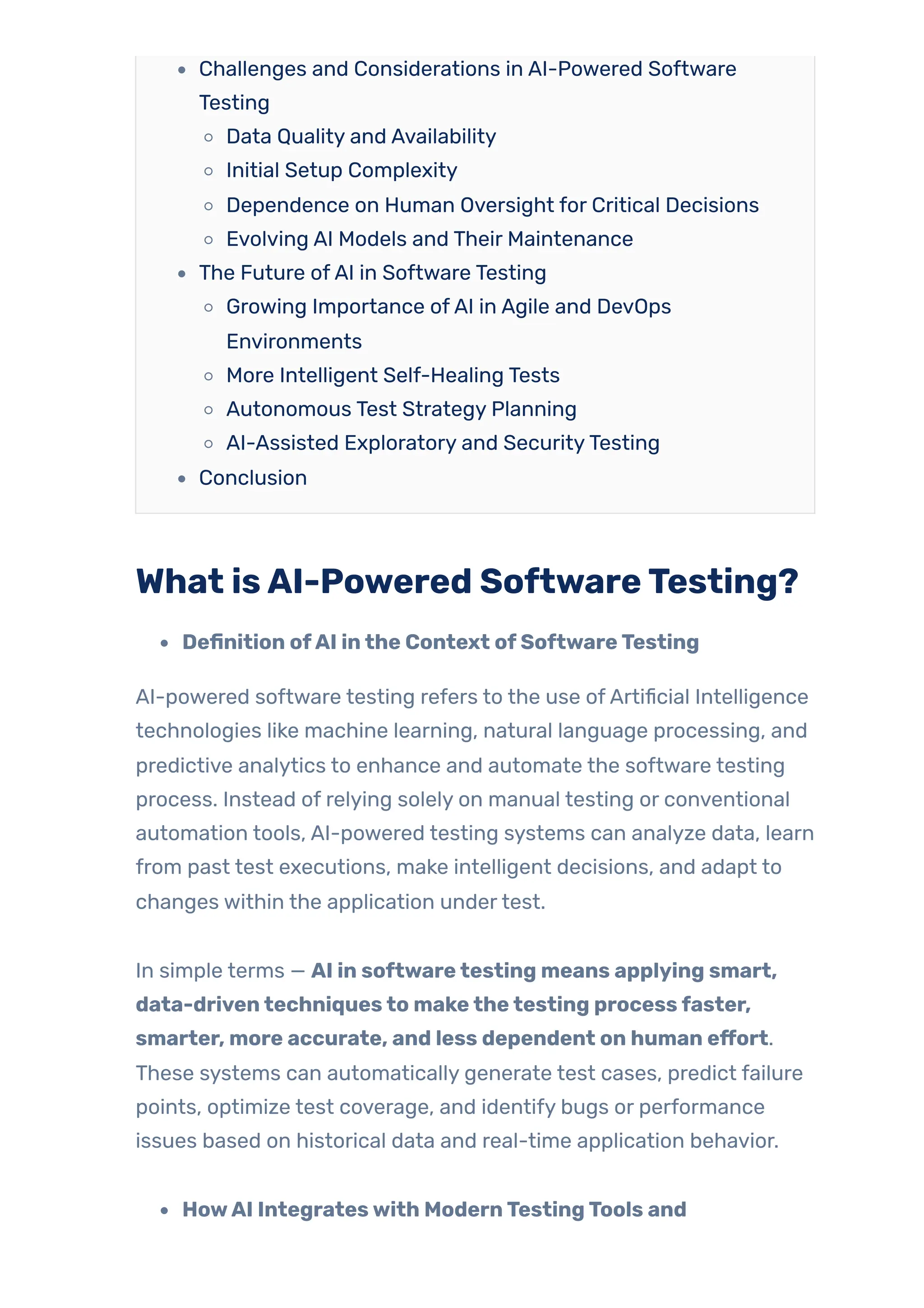 AI in Modern Software Testing: Smarter QA Today | PDF