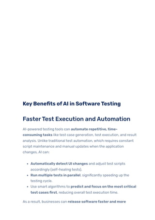 AI in Modern Software Testing: Smarter QA Today | PDF