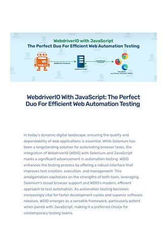 WebdriverIO & JavaScript: The Perfect Duo for Web Automation | PDF
